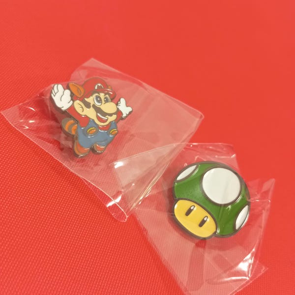 Super Mario Luigi Gaming Enamel Pins Gaming Gift for Him Enamel Pins ...