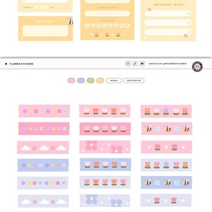 Digital Planner Sticky Notes, Pastel Stickers, Cute Stickers, Goodnotes ...
