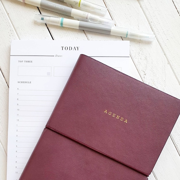 Daily Desk Pad, Minimal to Do Notepad, Daily Planner Notepad, A5 Desk ...