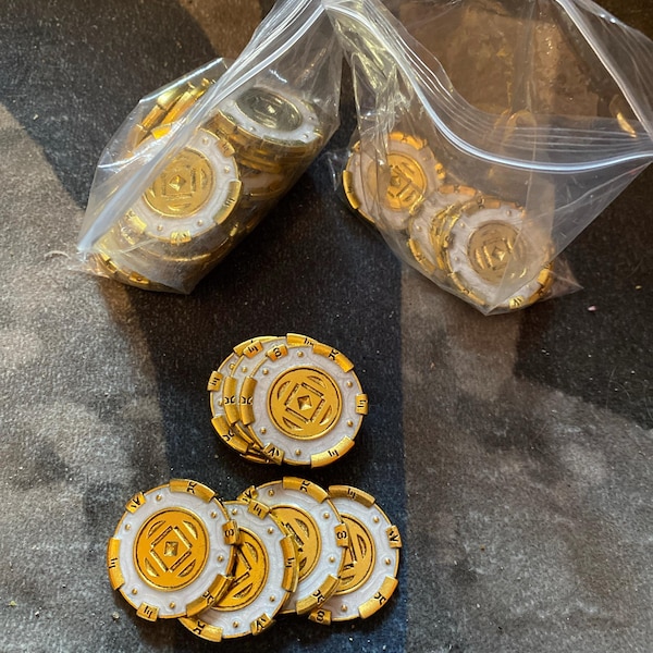 40x Dragon Coins in 3 Different Colors, Metal Token Upgrade for Board ...