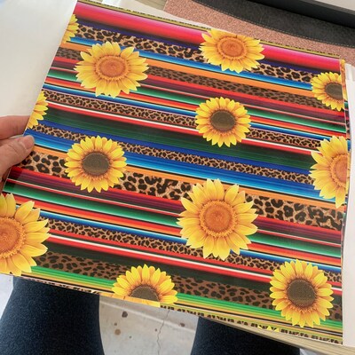 12 X 12 Serape and Sunflowers Decal Vinyl Mexico Zarape Permanent ...