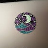 Starry Night Moon Magnet, Hand Painted, Handmade, Unique Painted ...
