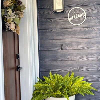 Round Welcome Metal Sign Welcome Sign for Business or Home - Etsy