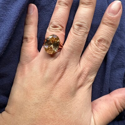 Blue Topaz Women Ring Large Rectangle Gemstone Ring - Etsy