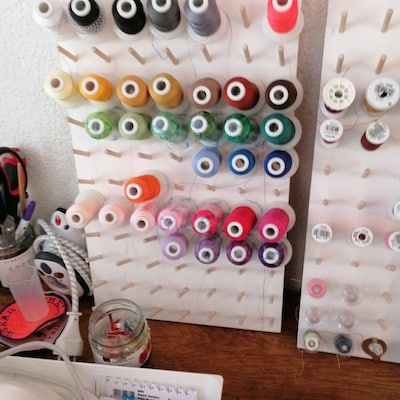 Spool Rack Thread Holder Sewing Pegboard Storage Sewing Room Organiser ...