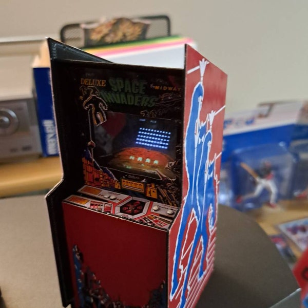 1/12 Scale Mini Arcade Cabinet, Miniature Dollhouse 80s 90s Mini Arcade ...