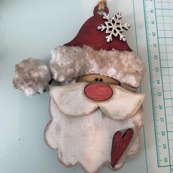 Santa Face Christmas Ornament SVG File | Laser Cut File | Santa ...