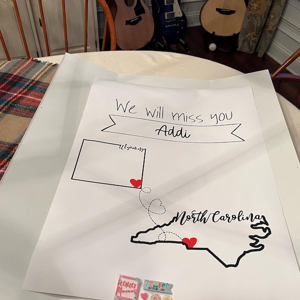 Editable Going Away Party Welcome Sign, State to State Move, Farewell ...