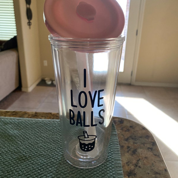 BOBA CUP Personalized Reusable (20oz) Fully Custom Vinyl Design or ...