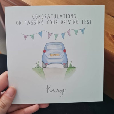 Personalised Well Done You Passed Your Driving Test Card - Etsy