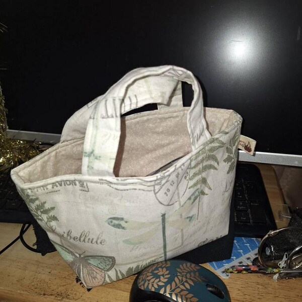 Fabric Baskets With Handles, Padded. 10" W X 5 1/2" H X 3 3/4" Sides - Etsy