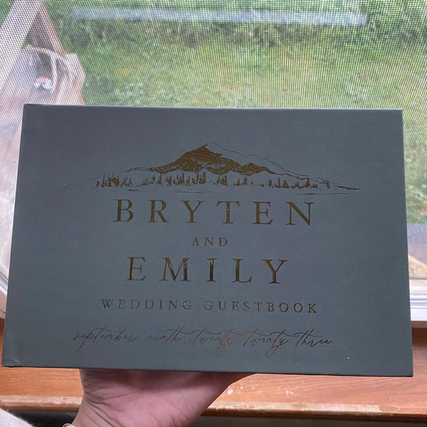 Mountain Wedding Guest Book, Wedding Sign In, Photo Album, Photobook ...