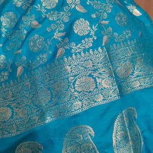 Pure Handwoven Bishnupuri Baluchari Saree With Blouse Piece/ Blue Color ...
