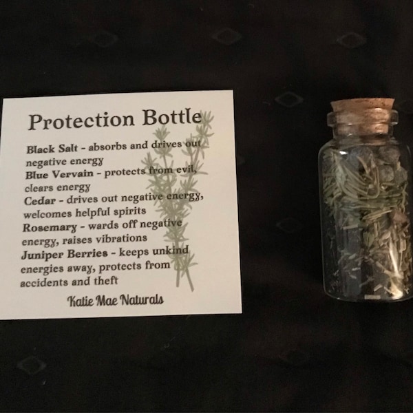 Protection Spell Bottle | Witch Bottle - Etsy