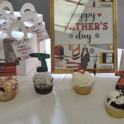 Tools Cupcake Topper, Tools Toppers, Tool Cake Topper, Wrench, Pliers ...