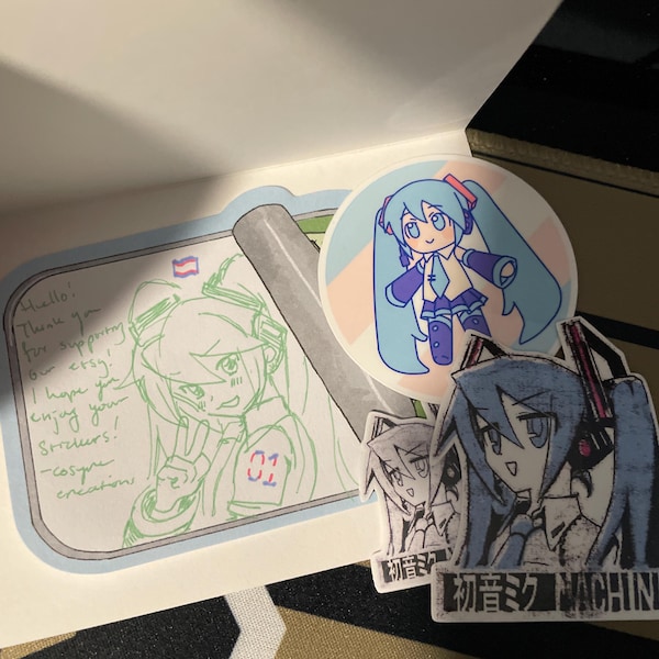 Grunge Hatsune Miku Sticker - Miku Machine - Etsy