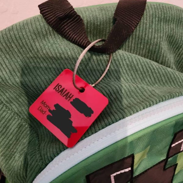 Premium Backpack Name Tags Personalized, Customized Luggage Name Tags ...