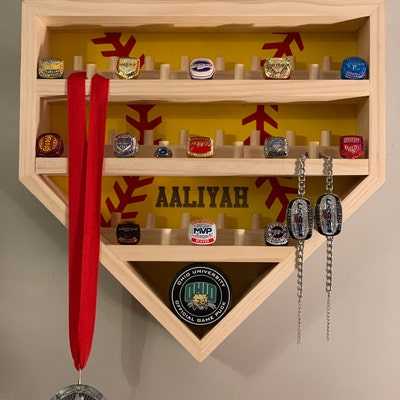 Softball Home Plate Ring Display - Etsy