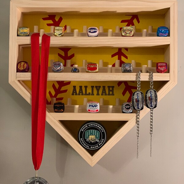 Baseball Home Plate Ring Display - Etsy