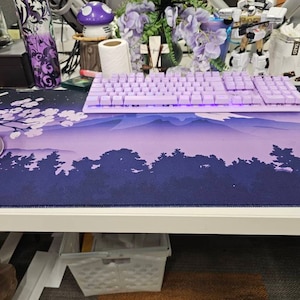 Customizable Pink Mousepad Cute Kawaii Pastel Gaming Desk - Etsy