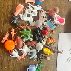 Vintage Miniature Trinkets Tiny Plastic Toys for Advent Calendars ...