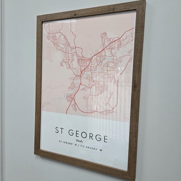 Set of 3 Custom Maps, City Map Prints, Custom Map Print, Custom Any ...