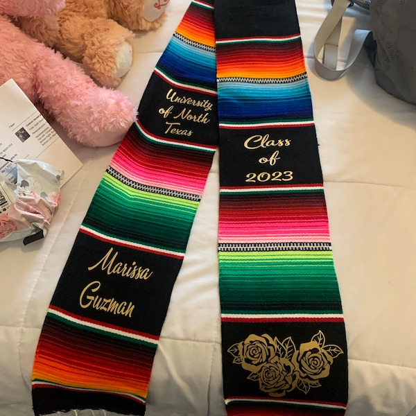 Custom Sarape Graduation Stole, Personalized Stole - Etsy