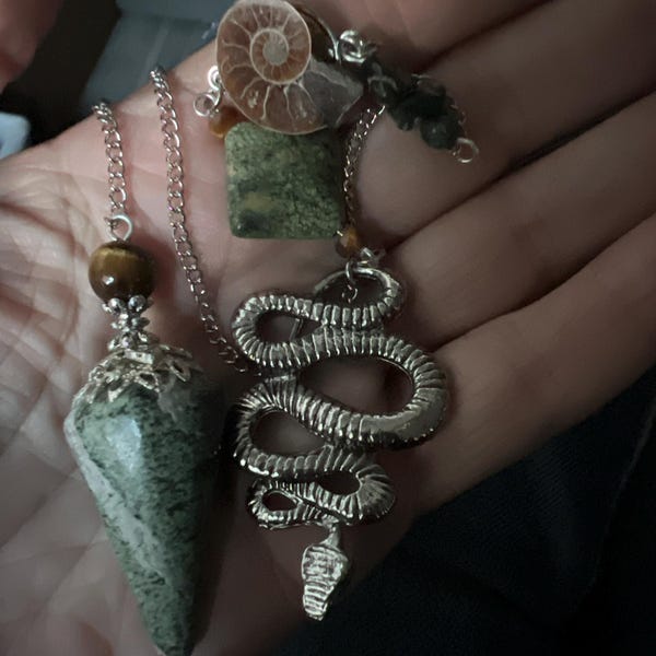 Ornate Chamber Pendulum, With Herkimer Like Diamondl, Unique Pendulum ...