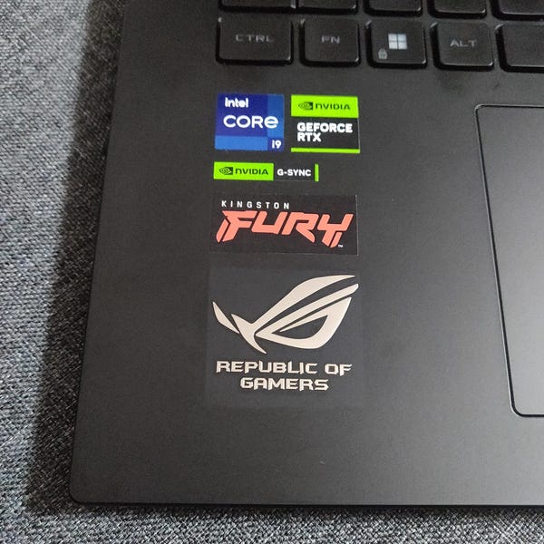Asus Republic of Gamers Label / Aufkleber / Sticker / Logo 35 X 29mm ...
