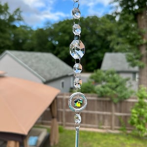 Iron Peace Sign Crystal Wind Chime Sun Catcher - Etsy