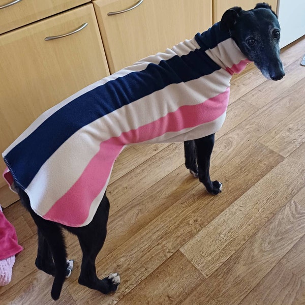 Greyhound Stripes Fleece - Etsy UK