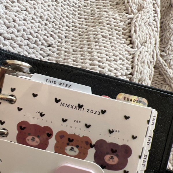 Transparent Planner Bookmark A5 A6 Today Bookmark Planner Minimal ...