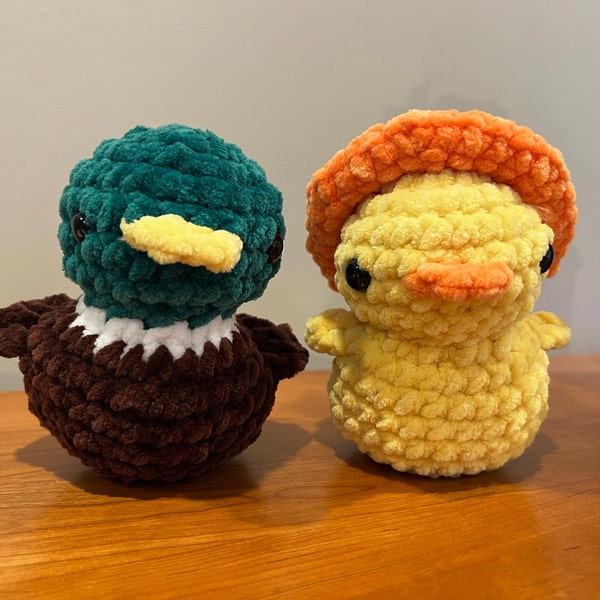 Pocket Duckling Crochet Pattern · Good Luck Duck Amigurumi Tutorial ...