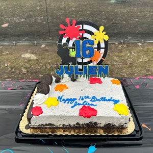 Paintball Cake Topper, Paintball Birthday Party, Paintball Party. - Etsy