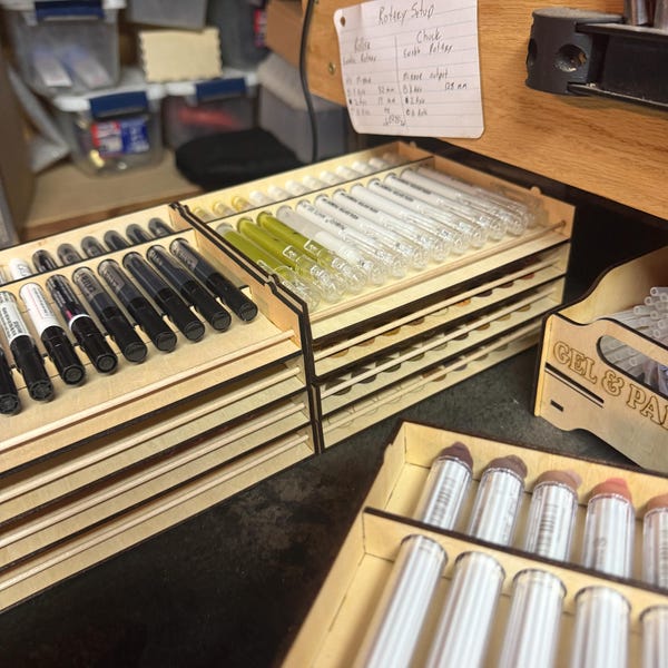 Stacking Trays for Markers, Pens, Pencils and More - Laser File - Etsy