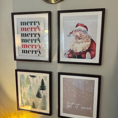 Christmas Gallery Wall Art Set of 6 Christmas Printables Christmas ...