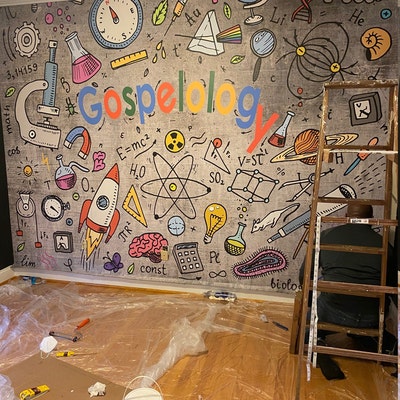 Science Lab Wallpaper Mural / Lab Area Wallpaper / Science Cafe Wall ...