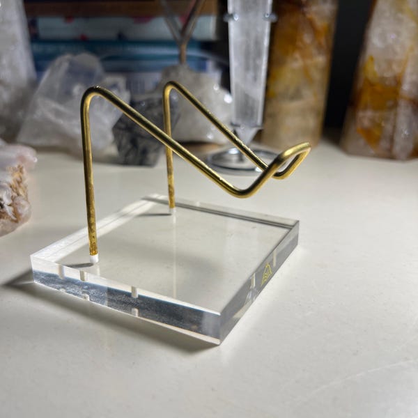 Sturdy Acrylic Base Metal Display Stand for Crystal Specimen, Slab ...