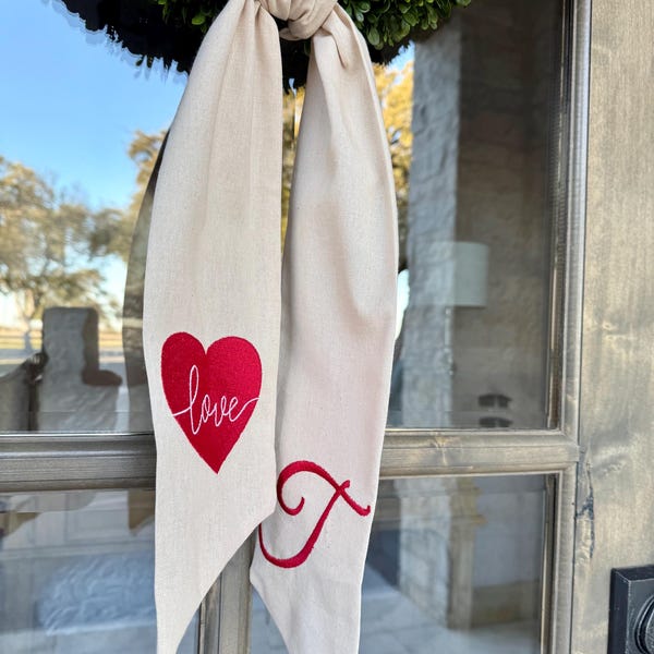 Monogrammed Flower Sash, Embroidered Sash, Spring Wreath Sash, Tulip ...