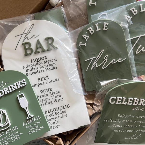 Signature Drinks Bar Sign With Icons Pictured Signature Drinks Bar Sign ...