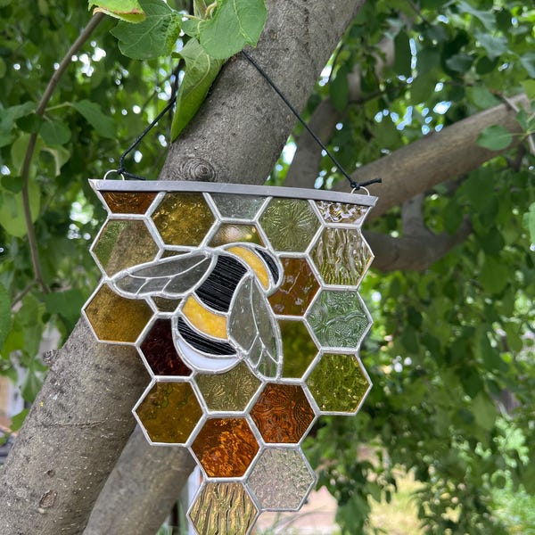 PATTERNS • Bumble Bees and Hives Stained Glass Patterns • Digital ...