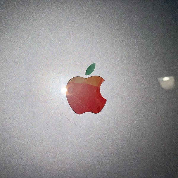 Rainbow Logo MacBook Sticker Cover Apple Logo /macbook Retro Logo Decal ...
