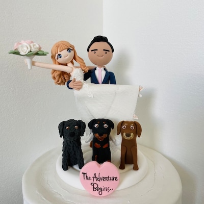 Marathon Runners Theme Bride and Groom Running Handmade Custom Wedding ...