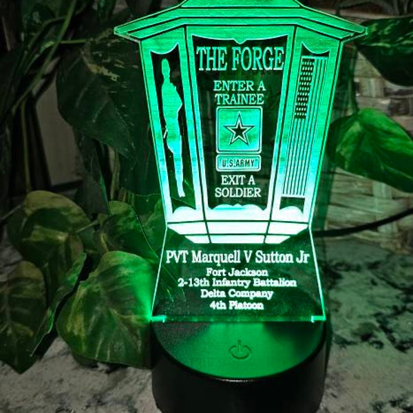 ARMY Forge Candle Style LED Acrylic Personalized Light - Etsy