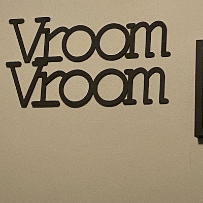 Vroom Vroom Laser Cut Typography Wood Sign - Etsy