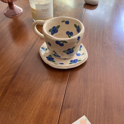 PREORDER: Blueberry Blues Handmade Ceramic Mug-clay Mug Handmade ...