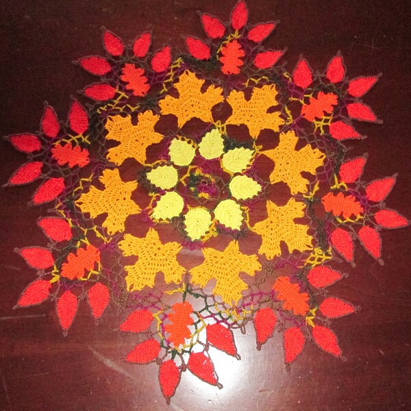 Pattern--"autumn Leaves and Lace" Doily PDF Pattern--instant Download ...