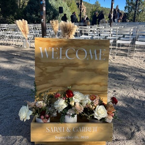 DIY Tutorial Flower Box Welcome Sign Picture and Text Instructions ...