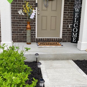 5FT Black Welcome Sign With Bow Porch Welcome Sign Vertical - Etsy Canada