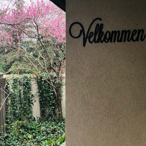 Velkommen Script Metal Sign, Norwegian Welcome, Word Art, Wall Decor ...